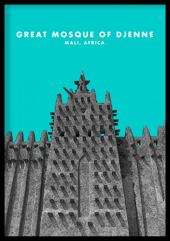 Great Mosque of Djenne Mali Wall Art - Great Little Muslim Co.