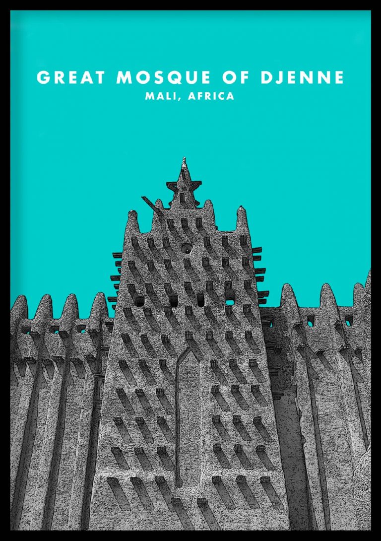 Great Mosque of Djenne Mali Wall Art - Great Little Muslim Co.