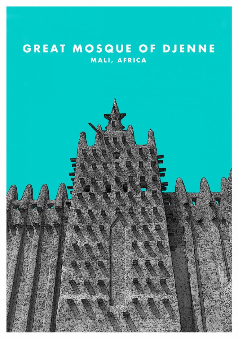 Great Mosque of Djenne Mali Wall Art - Great Little Muslim Co.