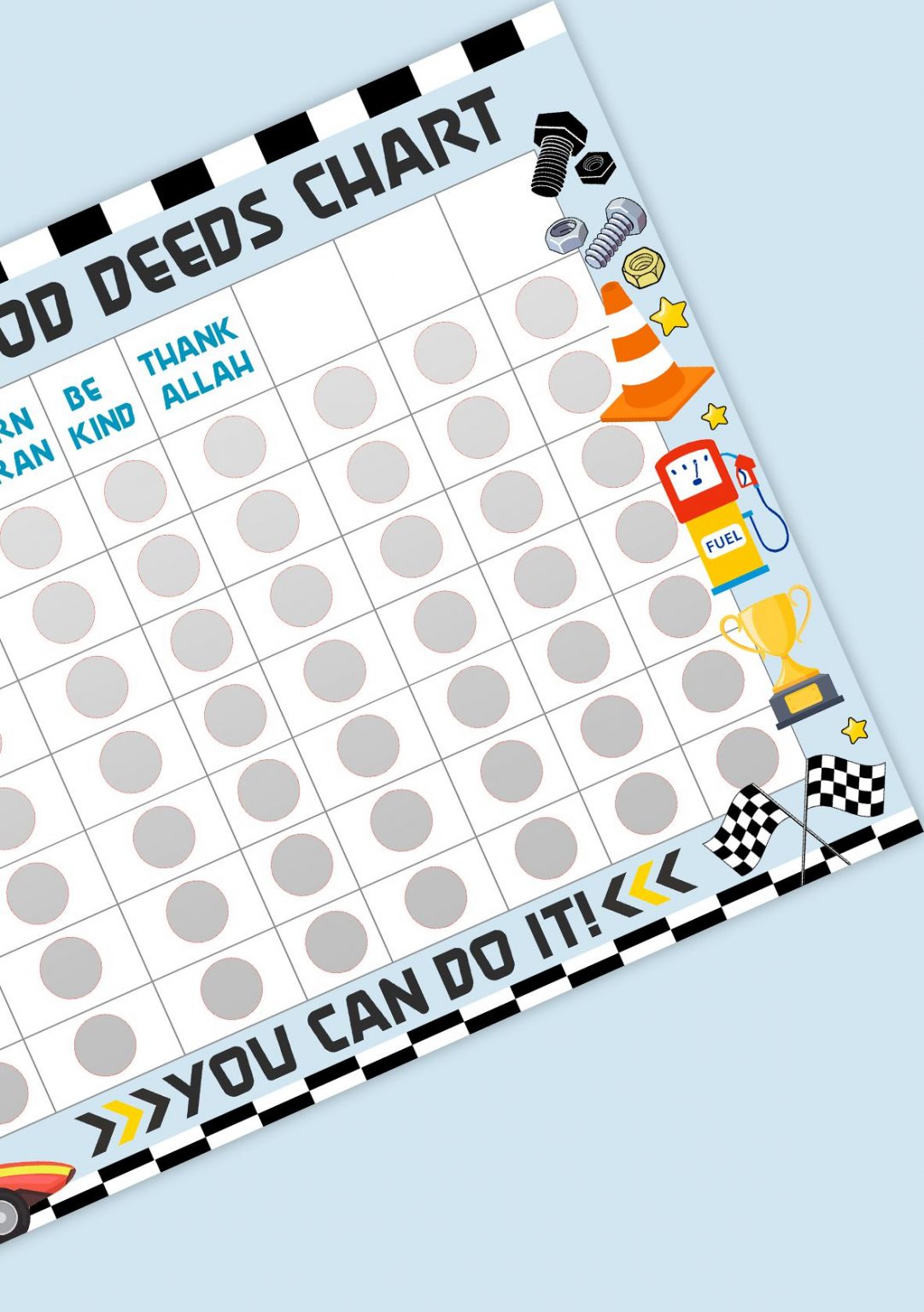 Muslim Behaviour Chart - Muslim Children Gifts - Great Little Muslim Co.