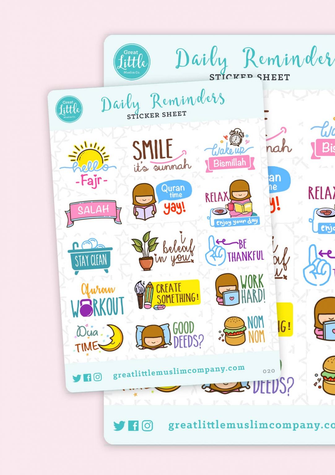 Daily Islamic Reminders Stickers - Great Little Muslim Co.