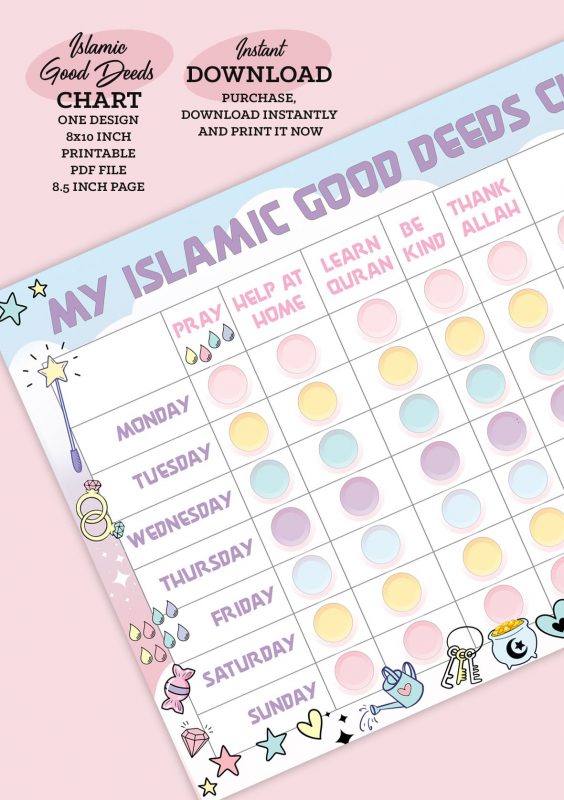 Printable Good Deeds Chart - Great Little Muslim Co.