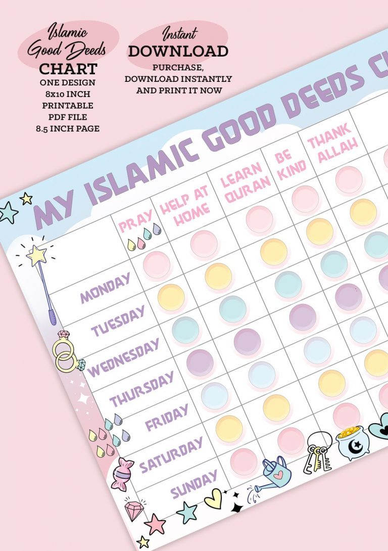 Printable Good Deeds Chart - Great Little Muslim Co.