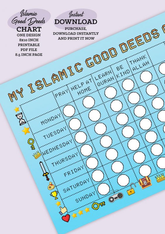 Muslim Kids Behaviour Chart - Great Little Muslim Co.
