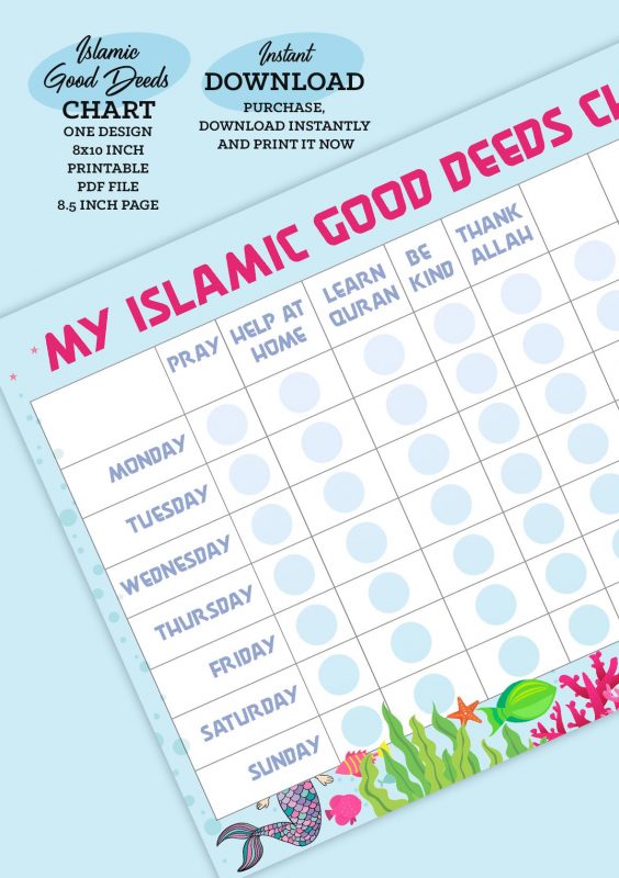 Instant Download Chore Chart - Great Little Muslim Co.