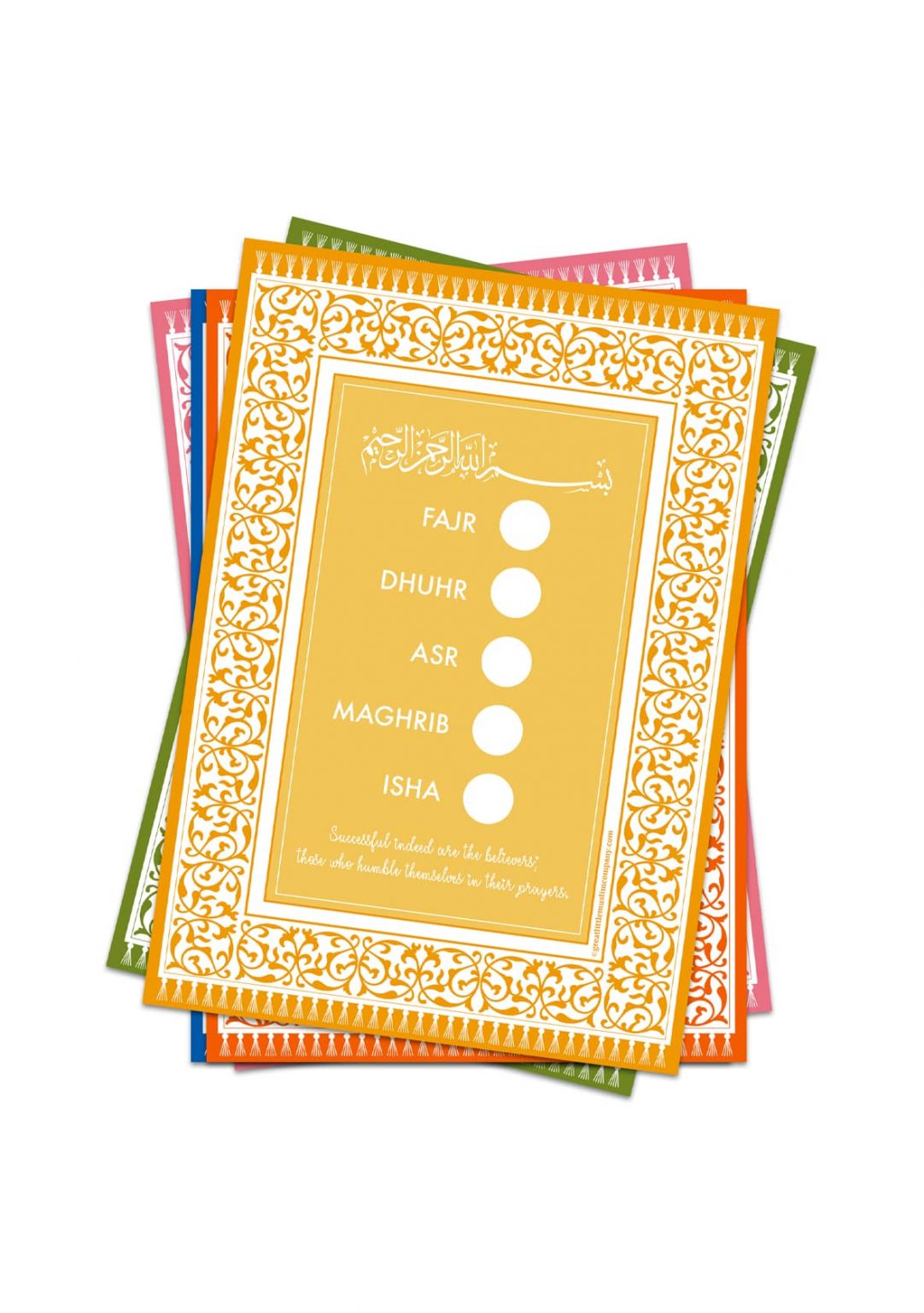 Salah Chart - Reusable Muslim Prayer Chart - Great Little Muslim Co.