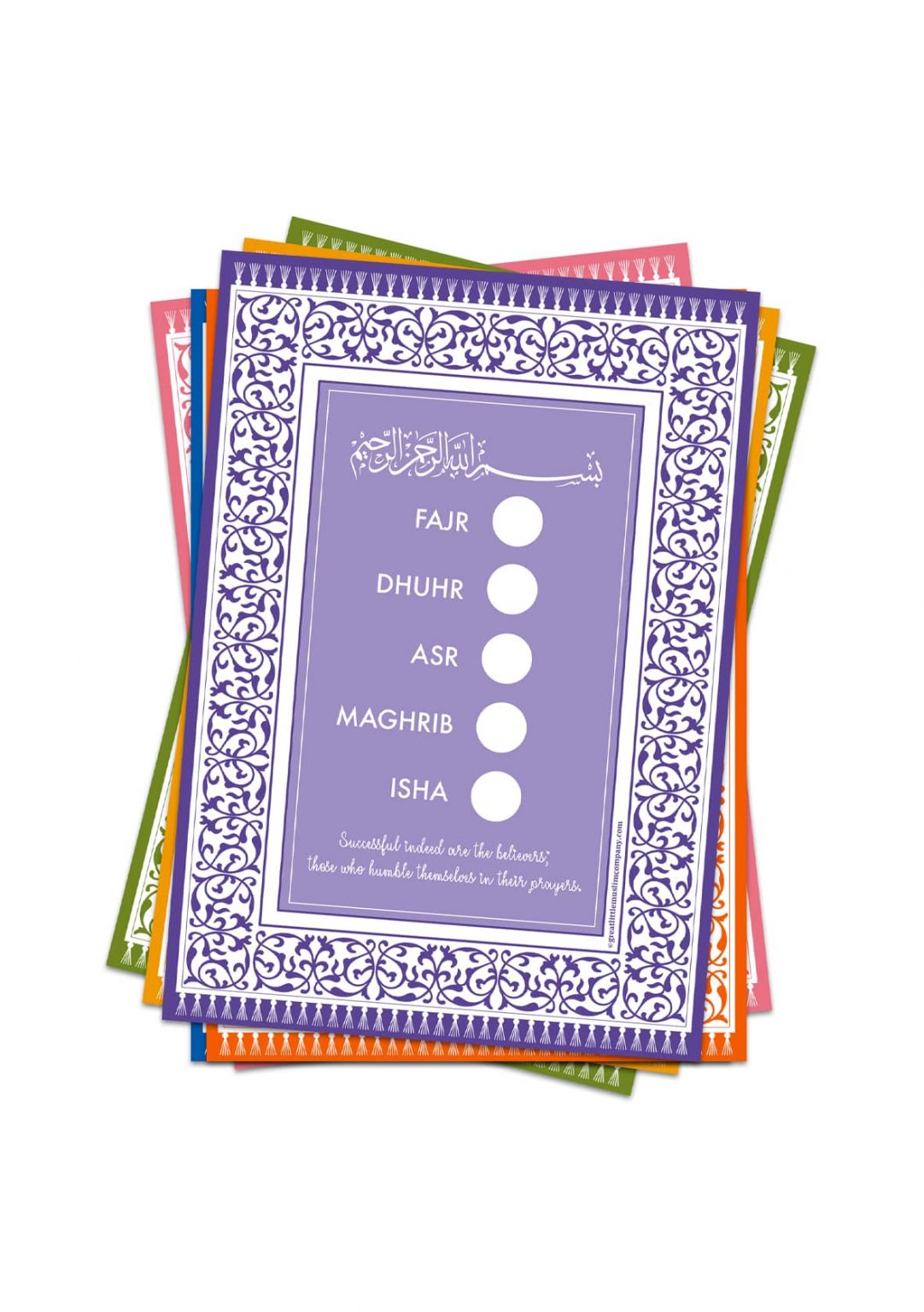 Salah Chart - Reusable Muslim Prayer Chart - Great Little Muslim Co.